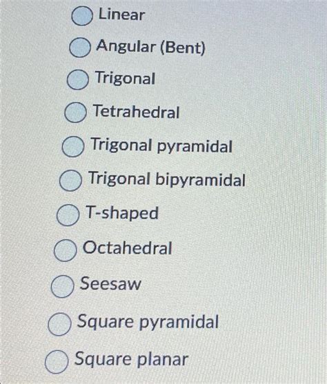 Solved Consider The Following Compound Sibr3linear Angular