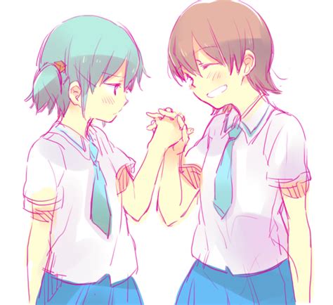 Mio And Yuuko R Handholding