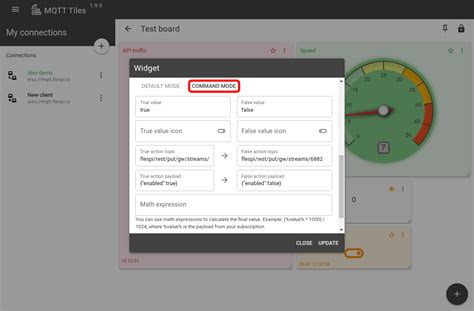 MQTT Tiles Flexible IoT Dashboard