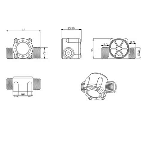 Yf S Water Flow Measurement Sensor At Piece Sensor Kit