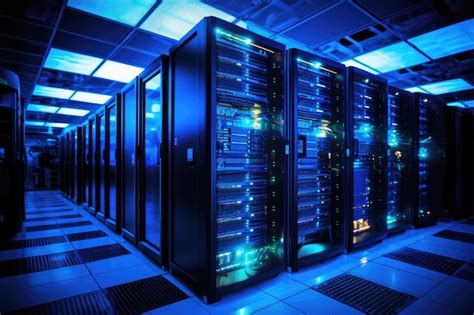 Premium Photo Digital Sanctuary Storage Arrays Aglow