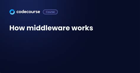 How Middleware Works