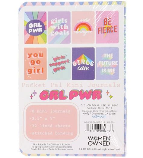 Ooly Notebooks 8 Pack Girl Power Multicolour Kw Ie
