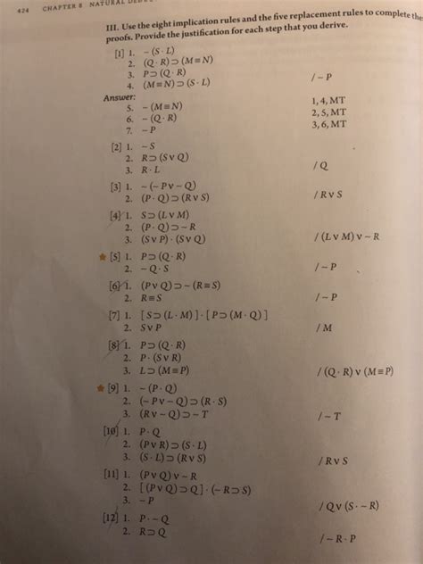 solved 424 chapter s natural iii use the eight implication