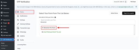 Otp Verification For Elementor Pro Form Wordpress