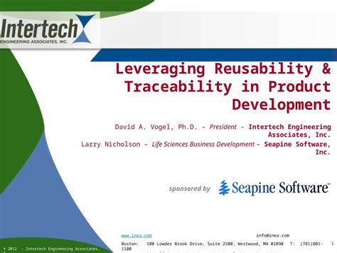 Ppt Leveraging Reusability And Traceability In Medical Device Development Dokumen Tips