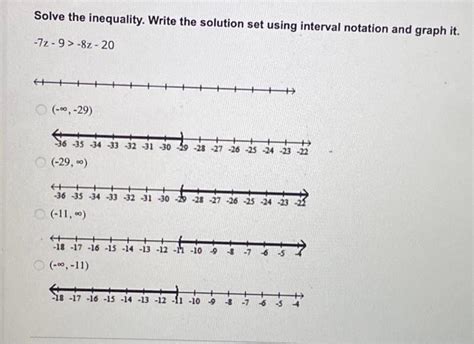 Solved Solve The Inequality Write The Solution Set Using