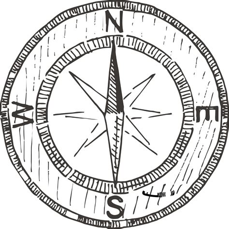 Compass Icon Vector Sketch Sign Symbols Logo Illustration Isolated Concept Design Art For
