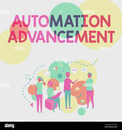 Conceptual Caption Automation Advancement Business Concept Application Of Machines Tasks Once