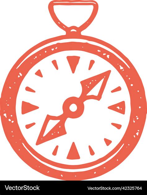 Red Compass Arrow
