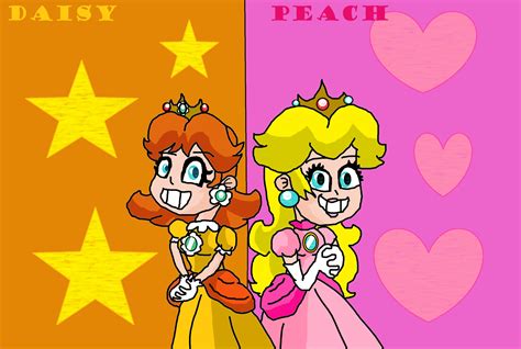 Peach And Daisy By Daisyrocks