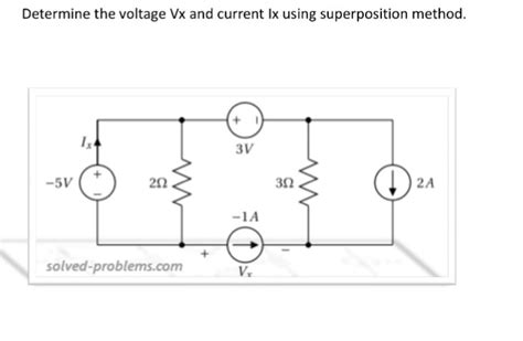 Solved Determine The Voltage Vx And The Current Ix Using Chegg