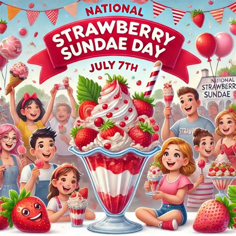 Celebrate National Strawberry Sundae Day On July 7th Today In