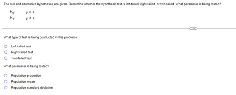 Solved The Null And Alternative Hypotheses Are Given