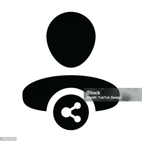 상호 작용 네트워크 아이콘 벡터 남성 프로필 아바타 와 공유 기호 에 A 문말 그림 Communications Director에