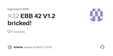 ebb 42 v1 2 bricked · issue 32 · bigtreetech ebb · github