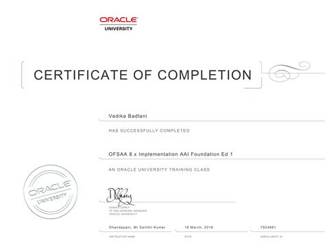 Oracle Certificate1 Ppt