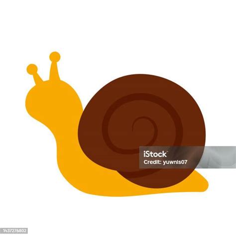흰색 배경에 격리된 귀여운 달팽이 애니메이션 벡터 일러스트 레이 션 달팽이에 대한 스톡 벡터 아트 및 기타 이미지 달팽이