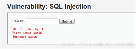 Dvwa之sql Injection（low）手工注入笔记dvwa Sql注入 1 ‘and 1‘1 Hacking Attempt