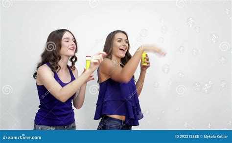 Young Sister Blowing Bubbles Stock Video Video Of Outdoors People