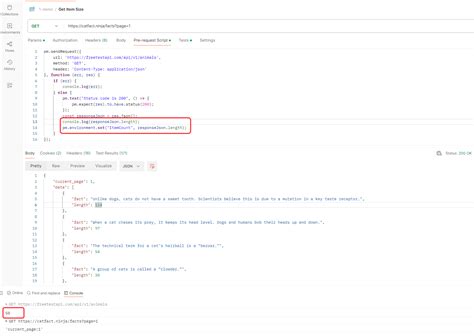postman getting count of elements in the api response before making the call stack overflow