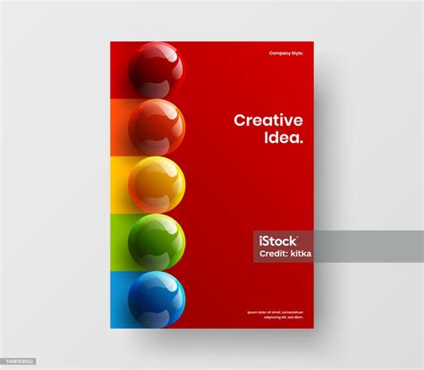 독특한 팜플렛 벡터 디자인 그림입니다 프리미엄 3d 공 저널 표지 레이아웃 A4 용지에 대한 스톡 벡터 아트 및 기타 이미지 A4 용지 개념 고급 Istock
