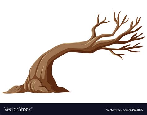 Isolated Tree Without Leaves Cartoon Royalty Free Vector