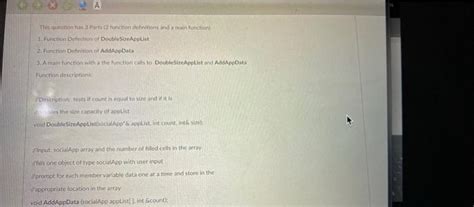 Solved This Question Has 3 Parts 12 Function Definitions And