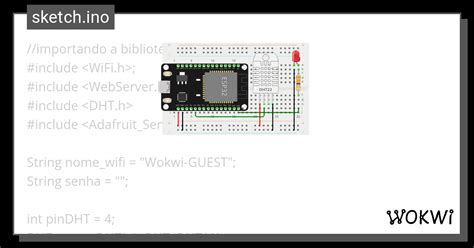 10webserverdhtled Wokwi Esp32 Stm32 Arduino Simulator