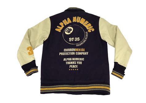 Alpha Numeric Clothing × Leather × Varsity Jacket Rare Alpha Numeric