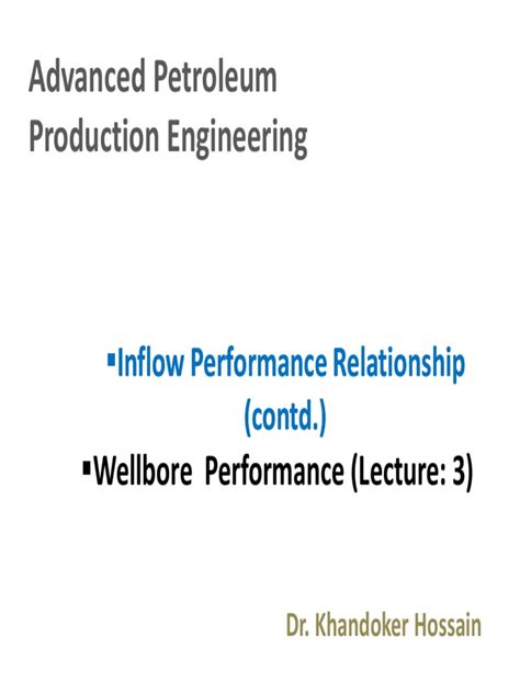 Lecture 3 Ipr And Tpr Pdf Petroleum Reservoir Fluid Dynamics Lecture 3 Ipr And Tpr Pdf Petroleum Reservoir Fluid Dynamics