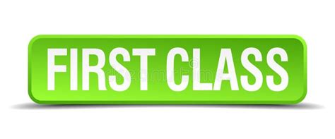 First Class Button Stock Vector Illustration Of Sign 121047006