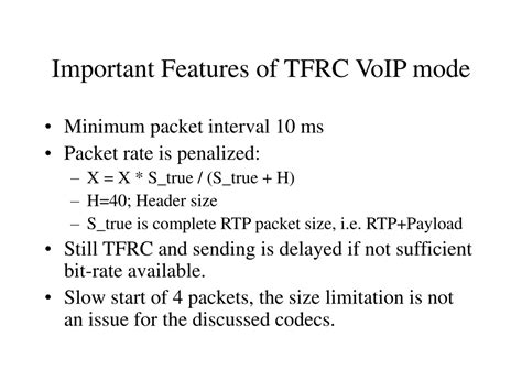 Ppt Speech Codecs And Dccp With Tfrc Voip Mode Powerpoint Presentation Id301771