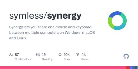 home · symless synergy wiki · github