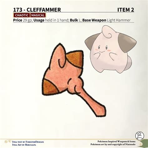 173 And 174 Cleffa And Igglybuff By Foresterdesigns Pf2e Rplifortakune