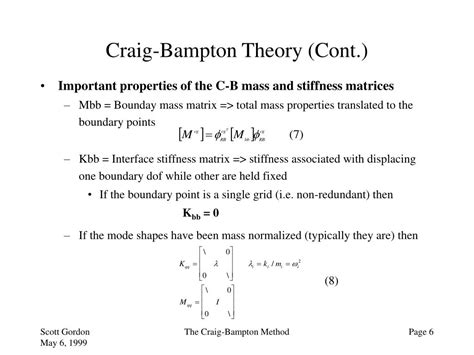 Ppt The Craig Bampton Method Powerpoint Presentation Free Download