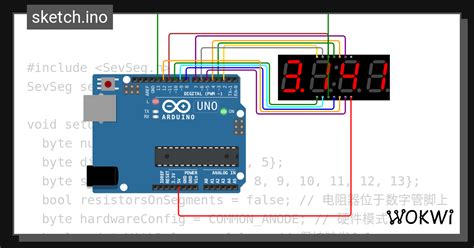 4位7段数码管 Wokwi Esp32 Stm32 Arduino Simulator