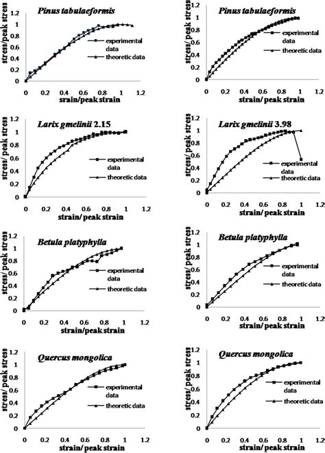 comparison between model calculated values and experiment data of