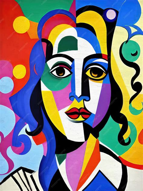 Premium Photo Abstract Modern Art Picasso Style Human Woman Face