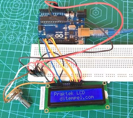 Menggunakan Modul LCD X Ditempel