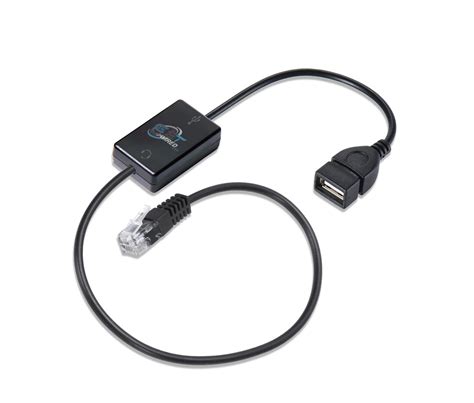 Male RJ9 Plug To Female USB Type A Headset Adapter Compatible With Plantronics Jabra Sennheiser