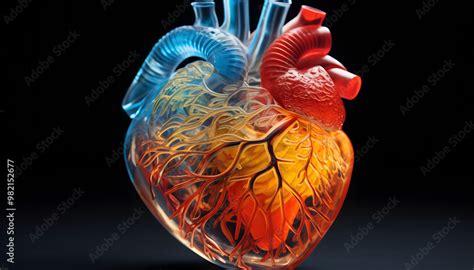 Heart Implants Made With 3d Printing Technology Stock Illustration