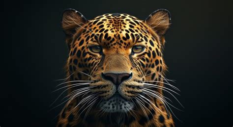 Premium Photo Majestic Leopard Staring Intently