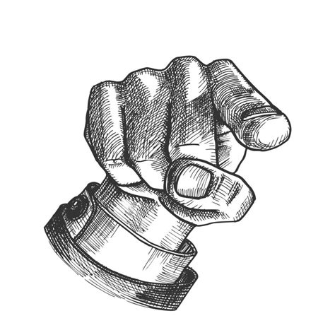 Male Hand Index Finger Pointing Gesture Vector Vector Art At Vecteezy