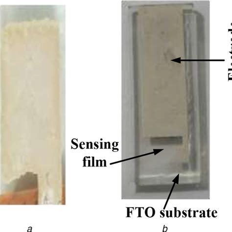 Photograph Of The Moisture Sensors A Pva Sensing Film On Ito Download Scientific Diagram