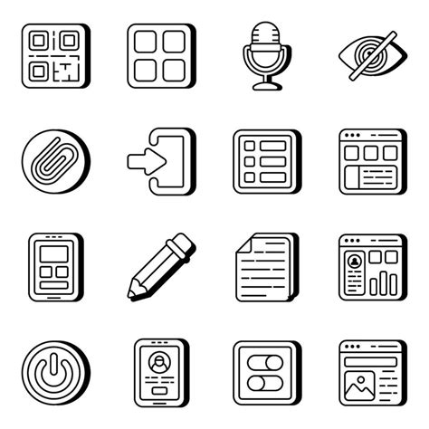 Pack Of User Interface Linear Icons 25838105 Vector Art At Vecteezy