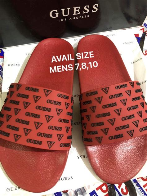 Guess Slides Men S Fashion Footwear Slippers And Slides On Carousell