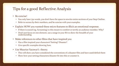 Reflective Analysis Ppt