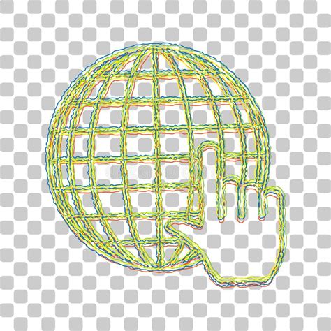Earth Globe Sign Vector Comics Style Icon On Pop Art Background Illustration Stock Vector