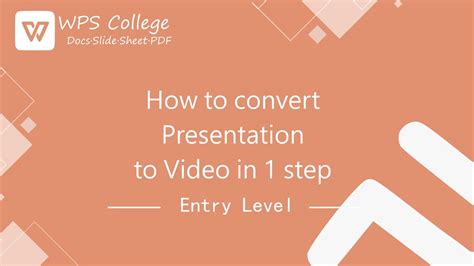 WPS Office PPT How To Convert Presentation To Video Free With WPS Presentation Tutorial